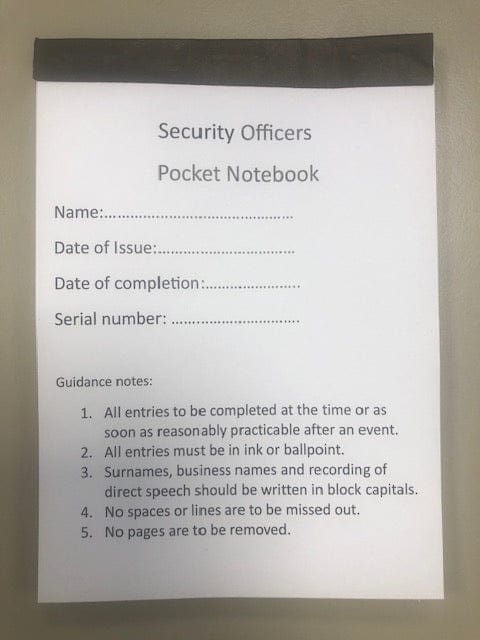 Security Wardens and Law Enforcement Pocket Notebook – Patrol Store