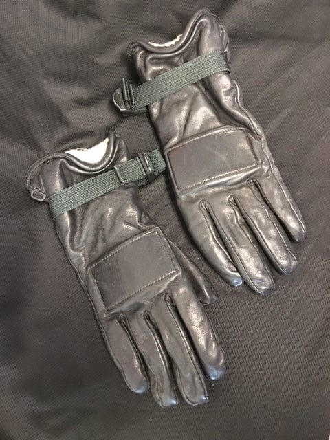 Black Leather Gloves, NPU, CE970321, reinforced padding on top of glov ...